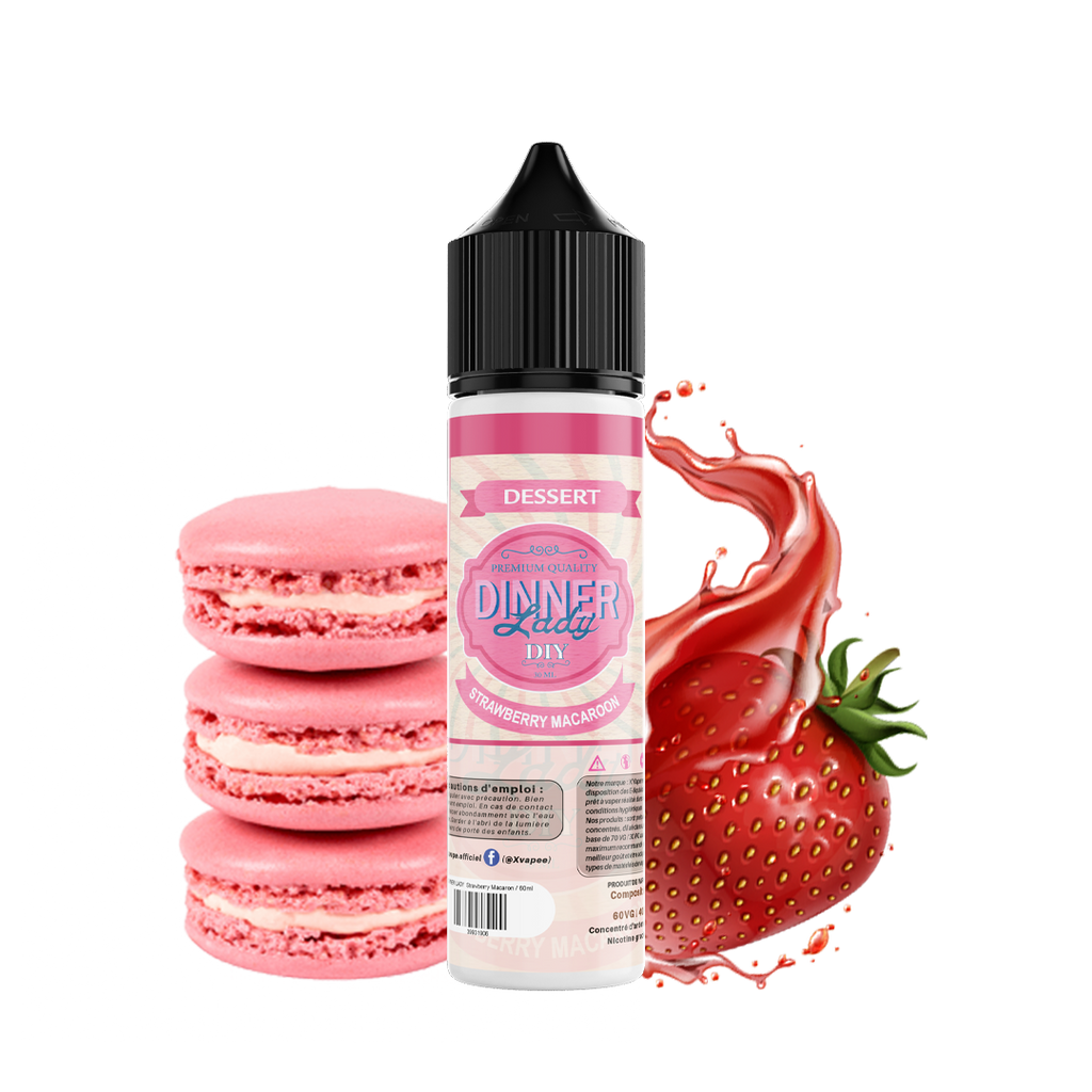 E-liquide DIY Prêt à Vaper Dinner Lady Strawberry Macaroon - Xvape Maroc